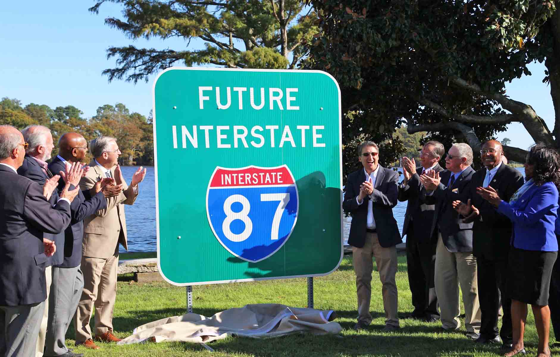 McCrory unveils Future I-87 sign | The North State Journal