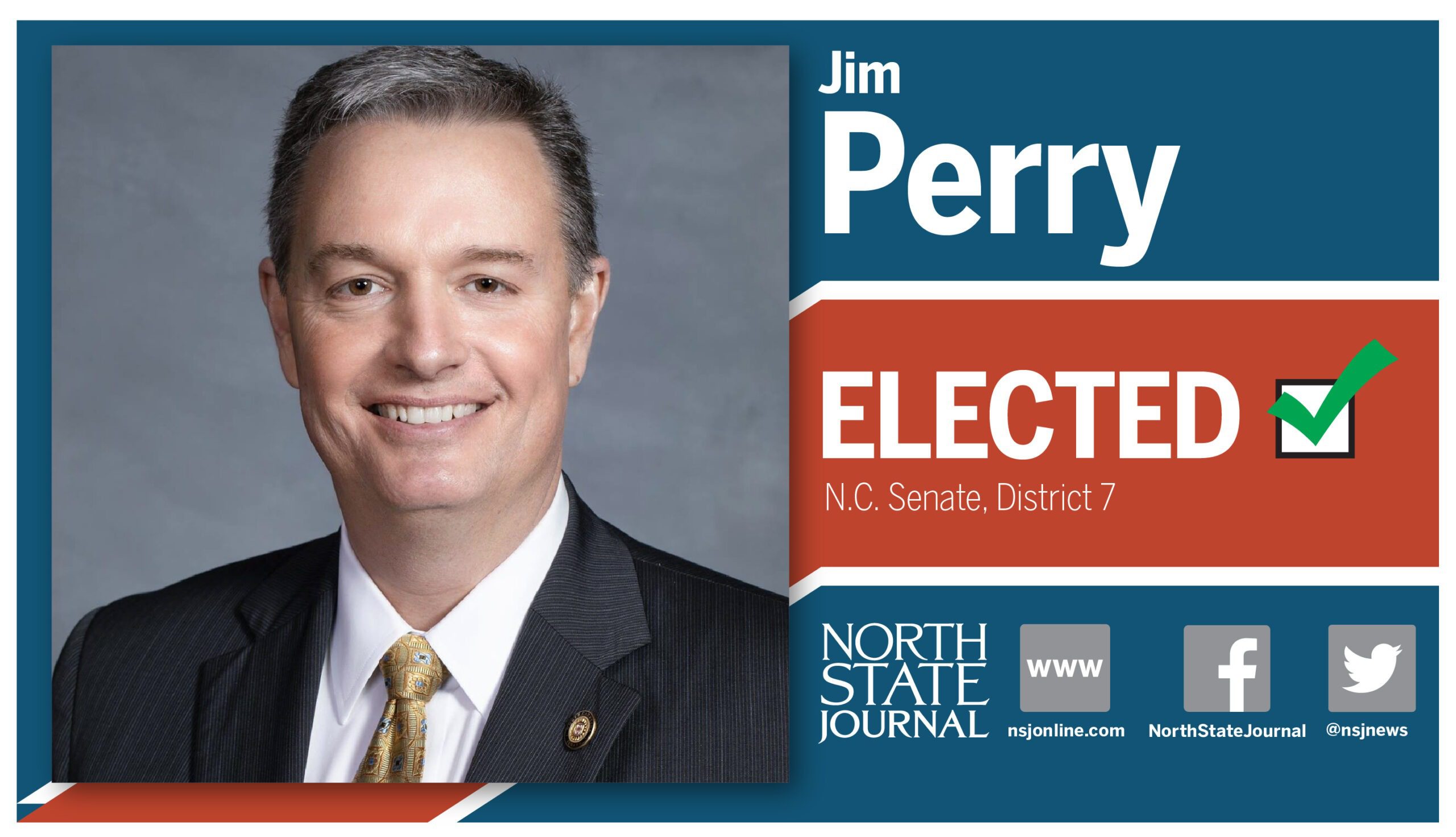 Jim Perry wins re-election state Senate district 7 | The North State ...