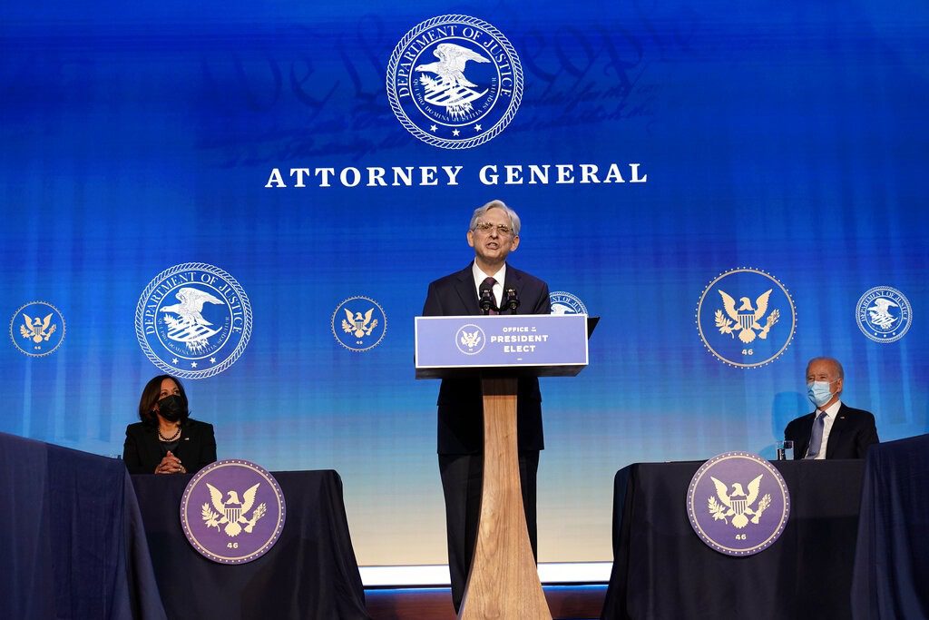 Biden introduces Judge Merrick Garland as attorney general nominee ...