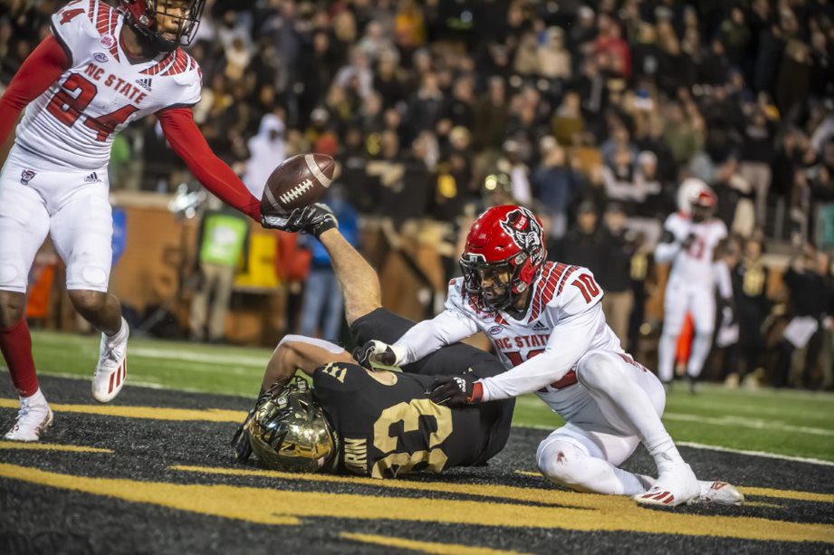Derrick Pitts INT vs Wake | The North State Journal