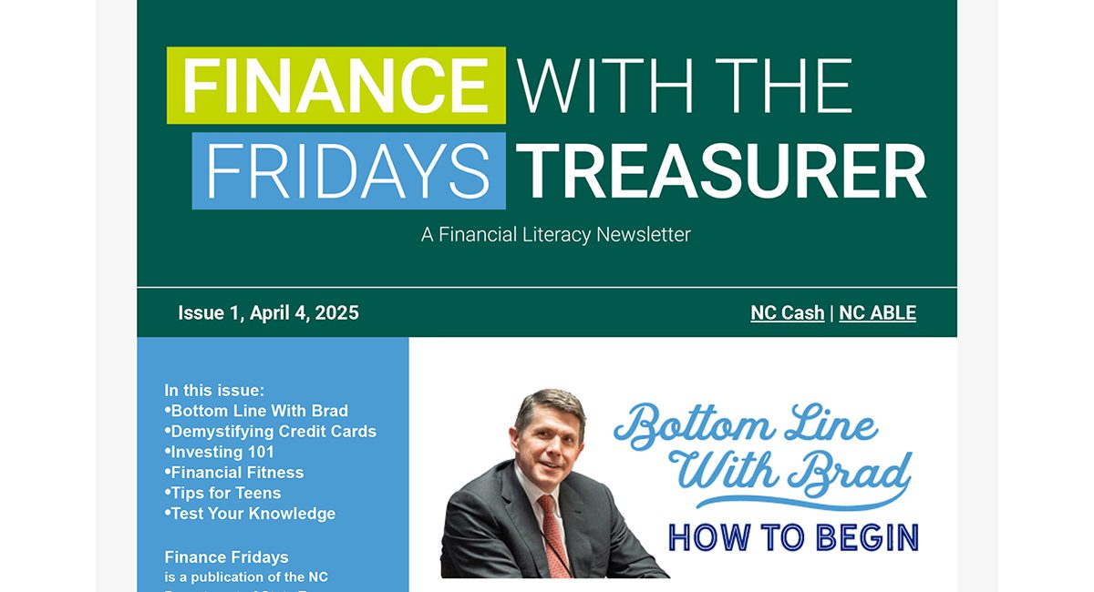 Briner rolls out financial literacy initiative | The North State Journal